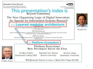Platform Ecosystem and Layered Molular Architecture | PDF
