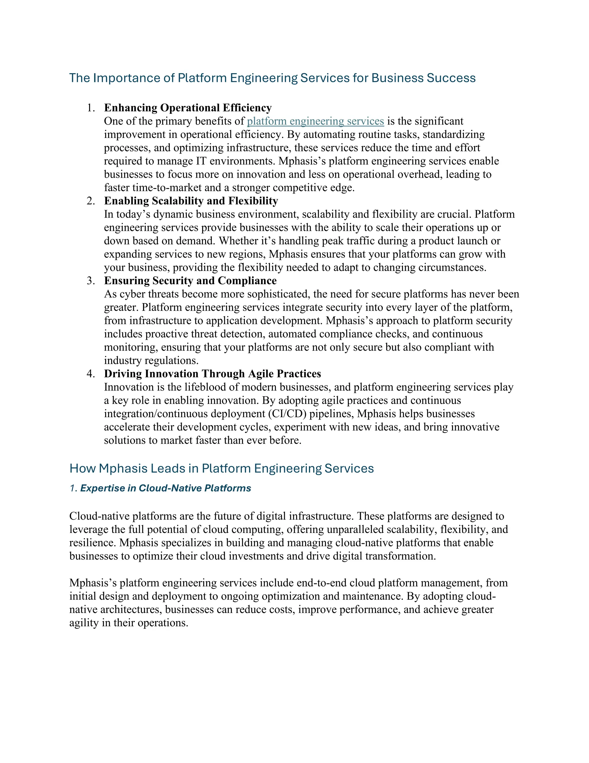 How Platform Engineering Services are Transforming Modern Enterprises: A Deep Dive with Mphasis ...