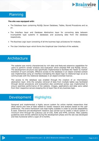 Platform for Comprehensive Vendor Research & Analysis | PDF