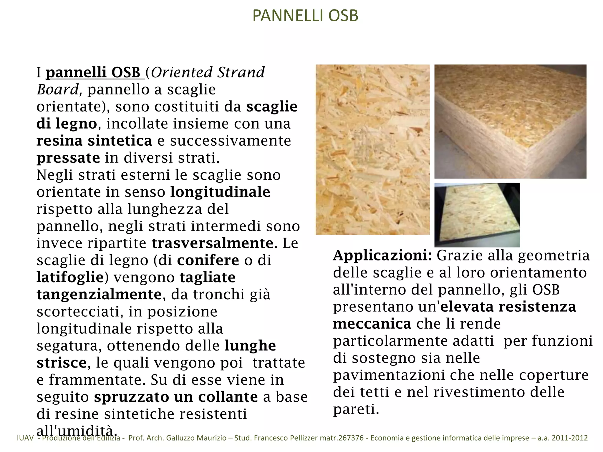 Platform frame e pannelli OSB | PPTX