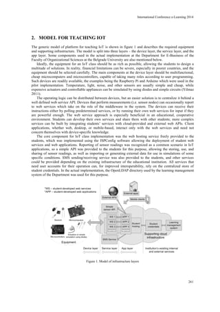 A PLATFORM FOR LEARNING INTERNET OF THINGS | PDF