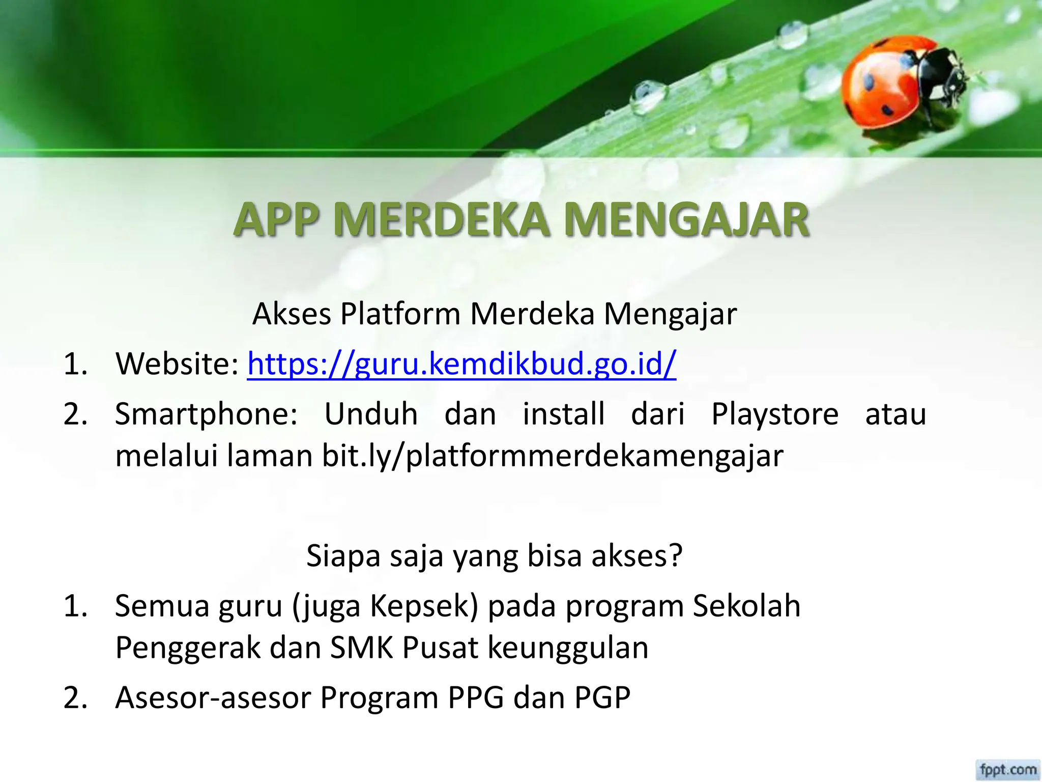 Platform Merdeka Mengajar bagi guru TK, SD, SMP dan SMA.pptx