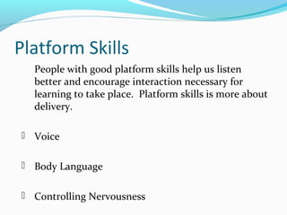 Platform Skills | PPT