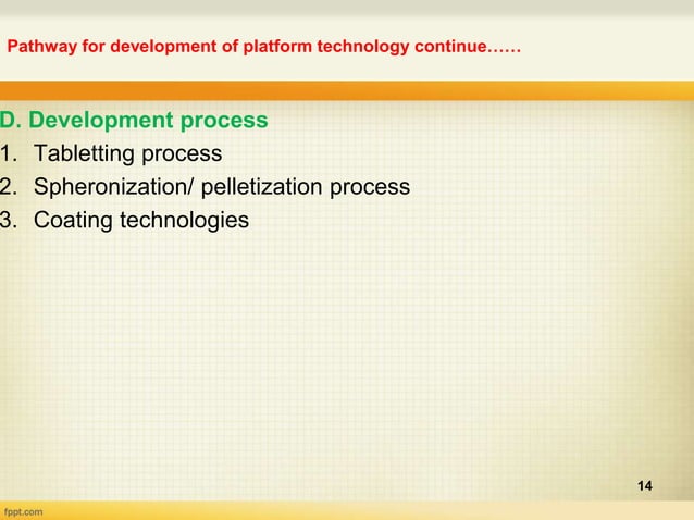 Introduction to Platform technology.ppt | Pharmaceutical Industry ...