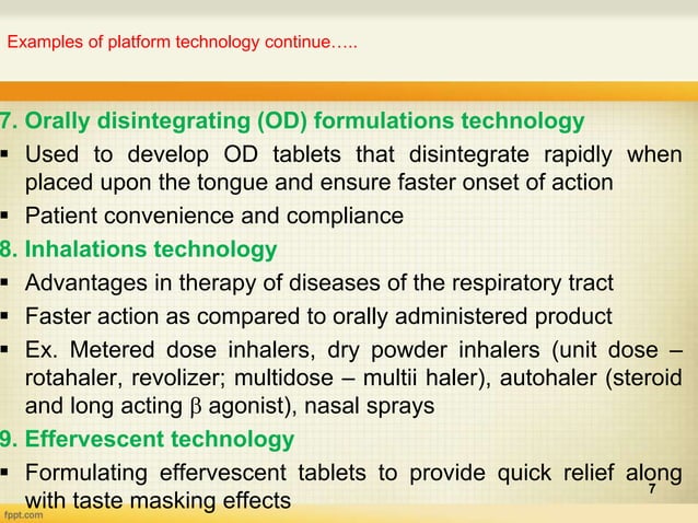 Introduction to Platform technology.ppt | Pharmaceutical Industry ...