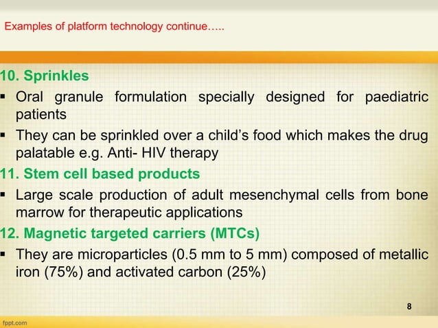 Introduction to Platform technology.ppt | Pharmaceutical Industry ...