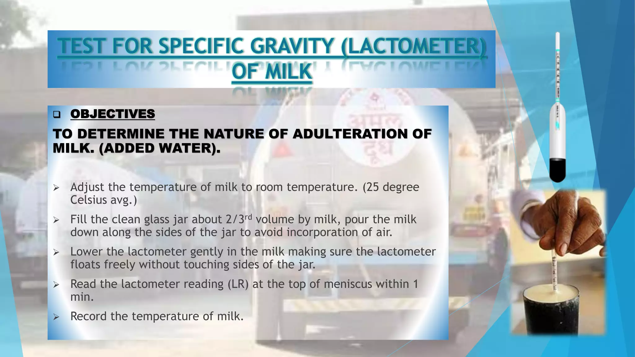 Platform tests for milk | PPTX