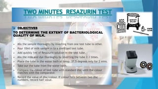 Platform tests for milk | PPTX