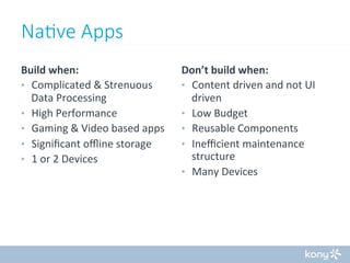 Platform vs. Native vs. HTML5: Which mobile development makes sense for ...