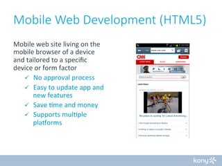 Platform vs. Native vs. HTML5: Which mobile development makes sense for your business? | PDF