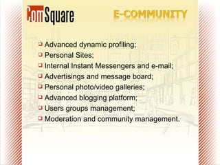 Platfrom for community-based solutions | PPT
