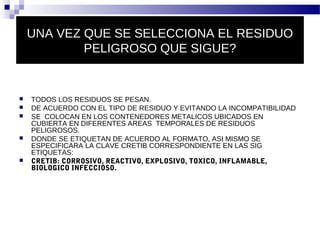 Platica residuos peligrosos | PPT