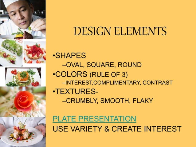 PLATING PRESENTATION GARNISHING.ppt | Cooking | Food & Drink
