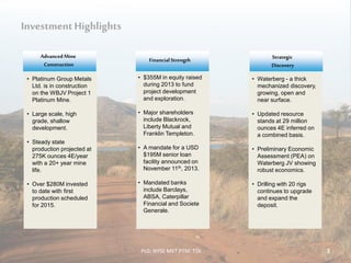 Platinum group corporate presentation - waterberg resource update ...