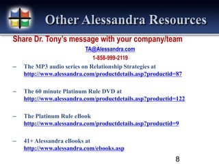 Platinum Rule Speech Tony Alessandra | PPTX
