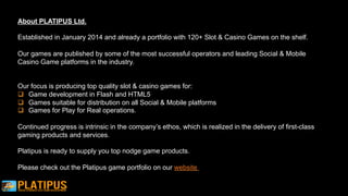 Platipus presentation games Q2-2016 | PPT