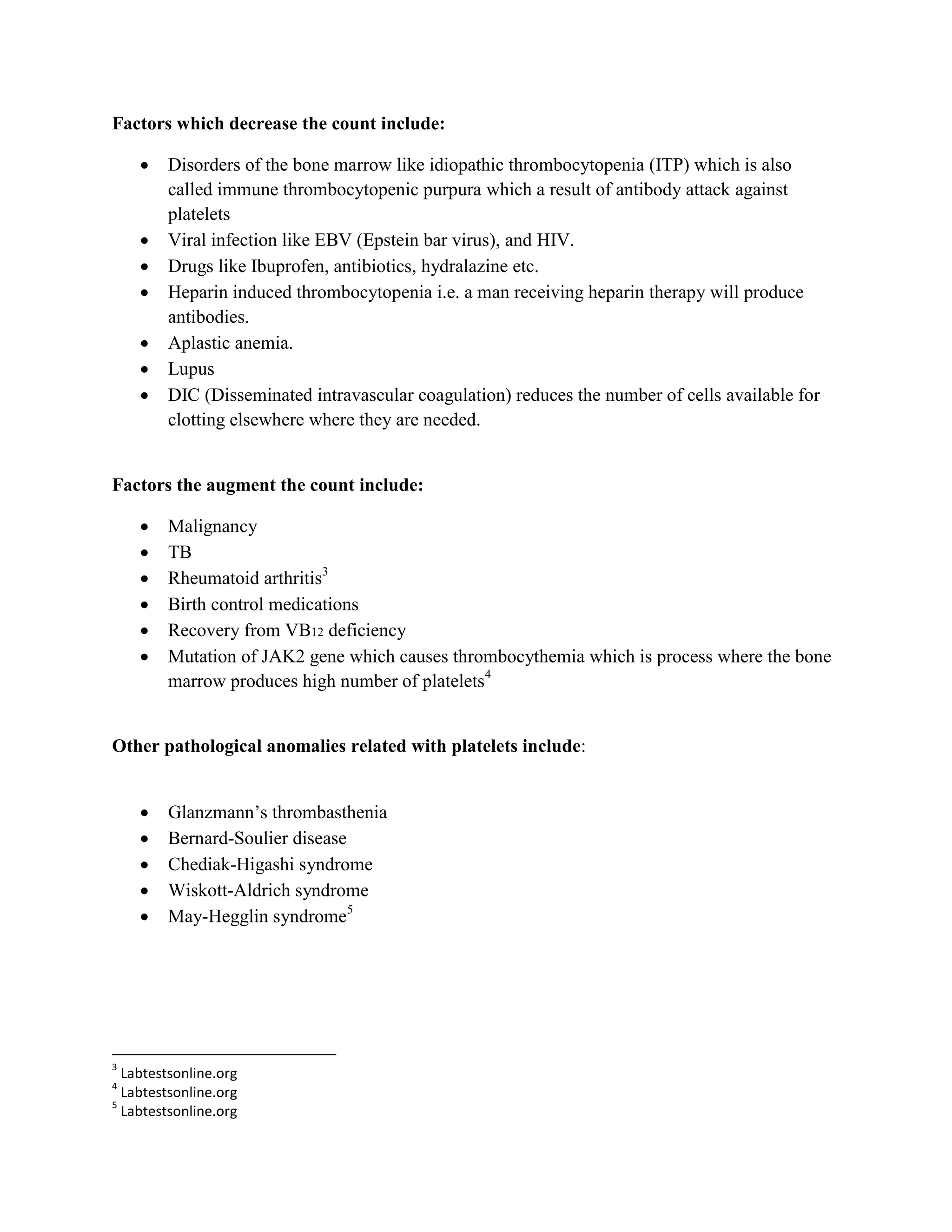Platelet count and hematocrit determination methods | PDF
