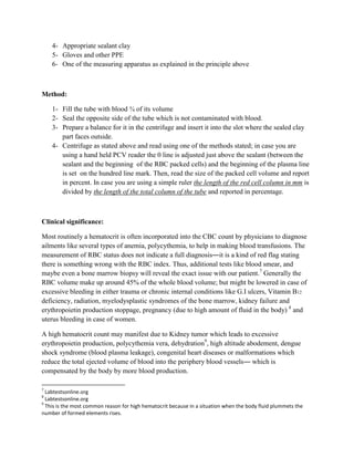 Platelet count and hematocrit determination methods | PDF