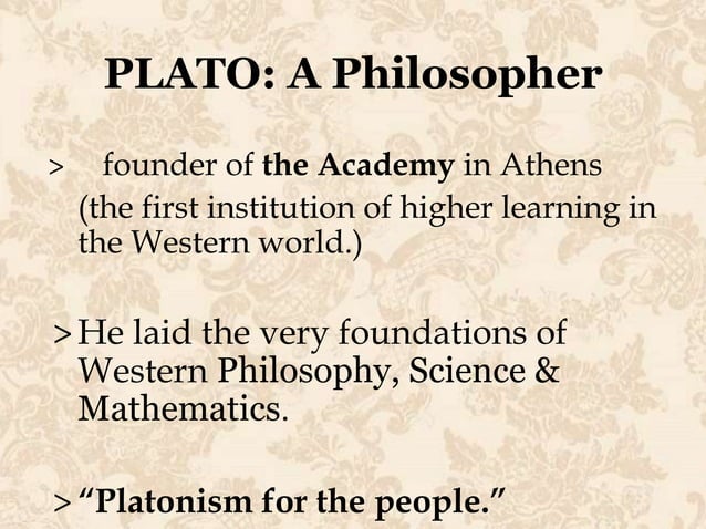 Socratic Philosopher; Plato | PPT
