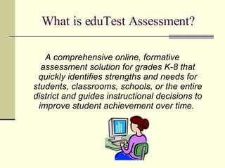 PLATO LEARNING eduTEST | PPT