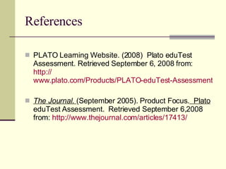 PLATO LEARNING eduTEST | PPT