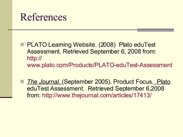PLATO LEARNING eduTEST | PPT