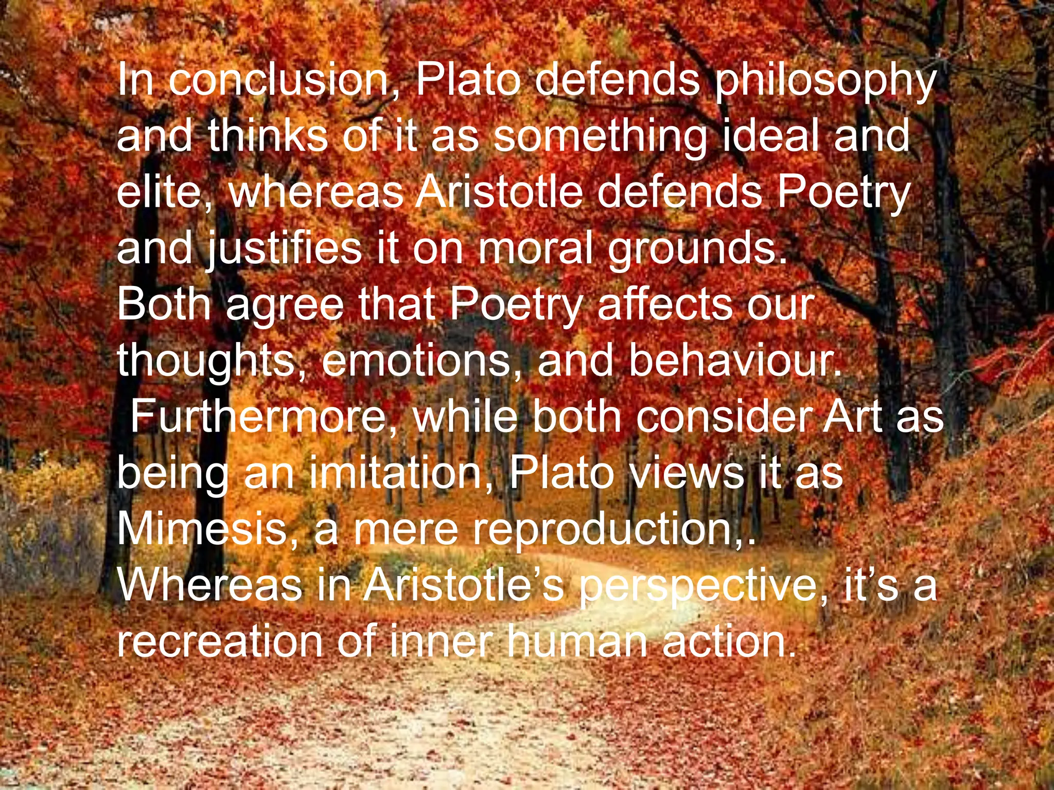Plato and Aristotle's Views on Poetry by V.Jesinthal Mary | PPTX ...