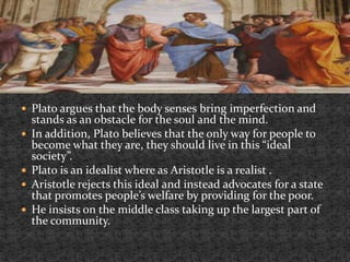 Plato and Aristotle's Views on Poetry by V.Jesinthal Mary | PPTX