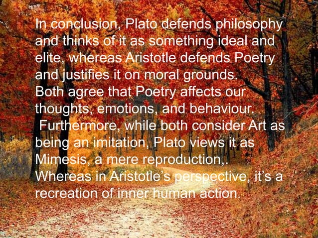 Plato and Aristotle's Views on Poetry by V.Jesinthal Mary | PPTX ...