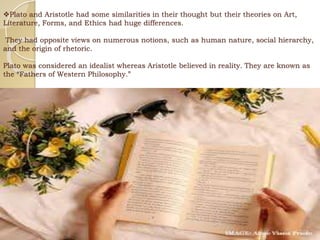 Plato and Aristotle's Views on Poetry by V.Jesinthal Mary | PPTX ...
