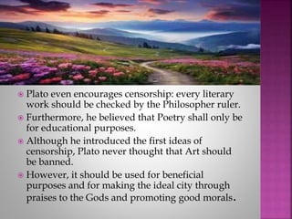 Plato and Aristotle's Views on Poetry by V.Jesinthal Mary | PPTX ...