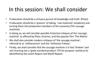 Plato and the sausage machine | PPT