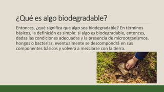 Plato biodegradable | PPTX