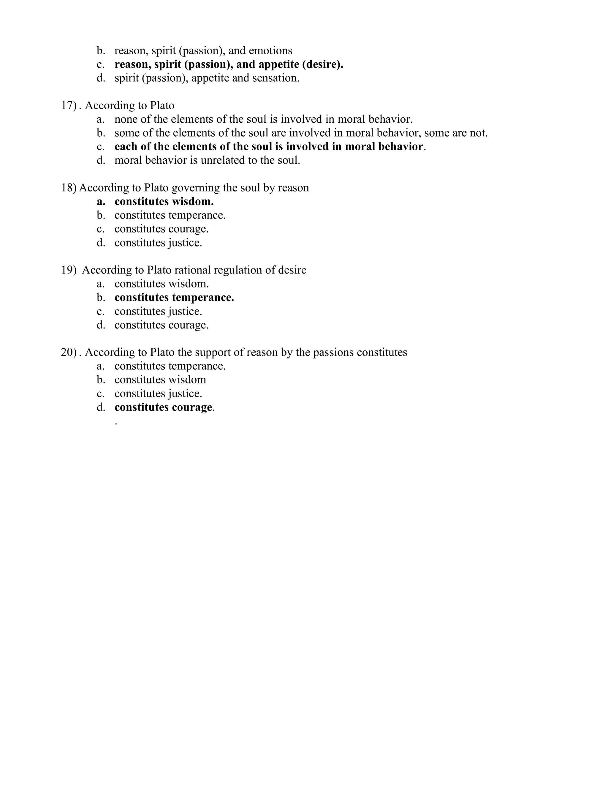 Plato multiple choice questions | PDF