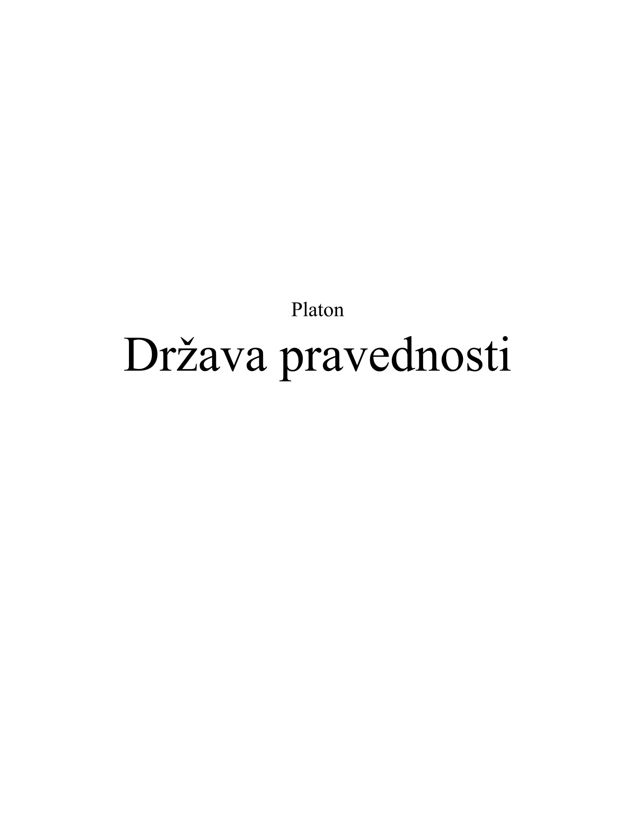 Platonova drzava pravednosti | DOC