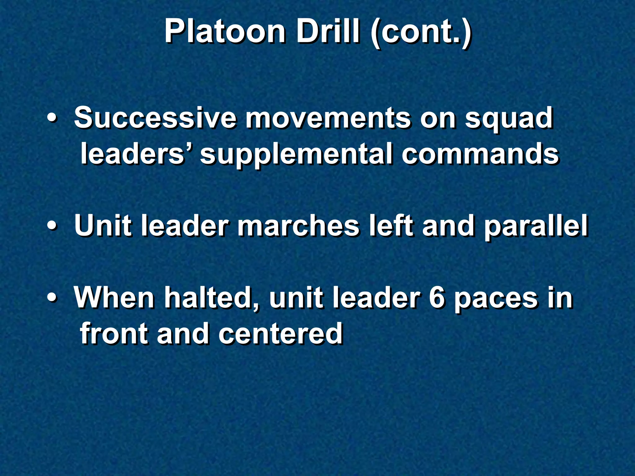 Platoon Drill | PDF