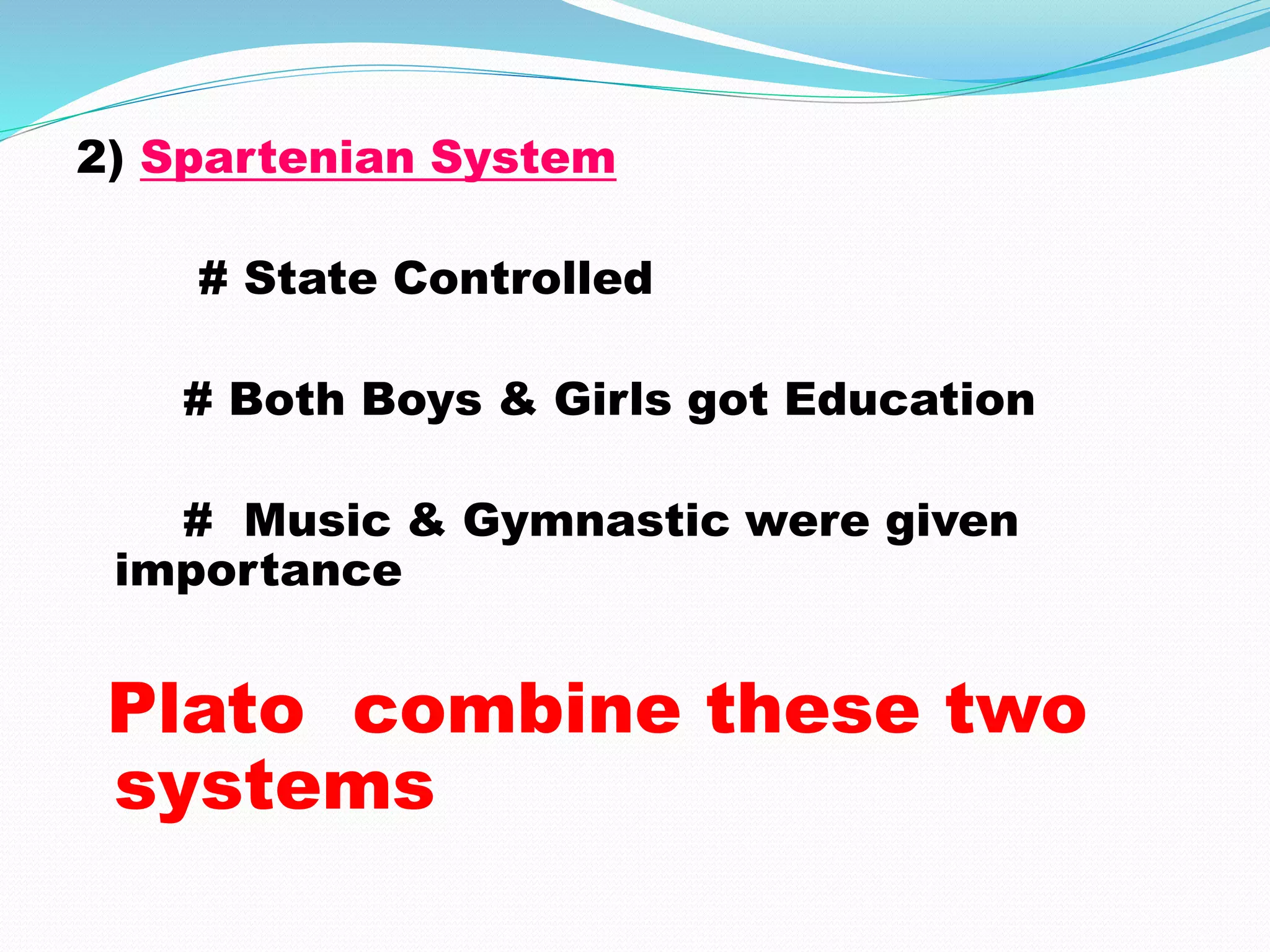 Plato's concept of Education - power point presentation | PPTX