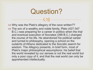 Plato’s allegory of the cave | PPTX