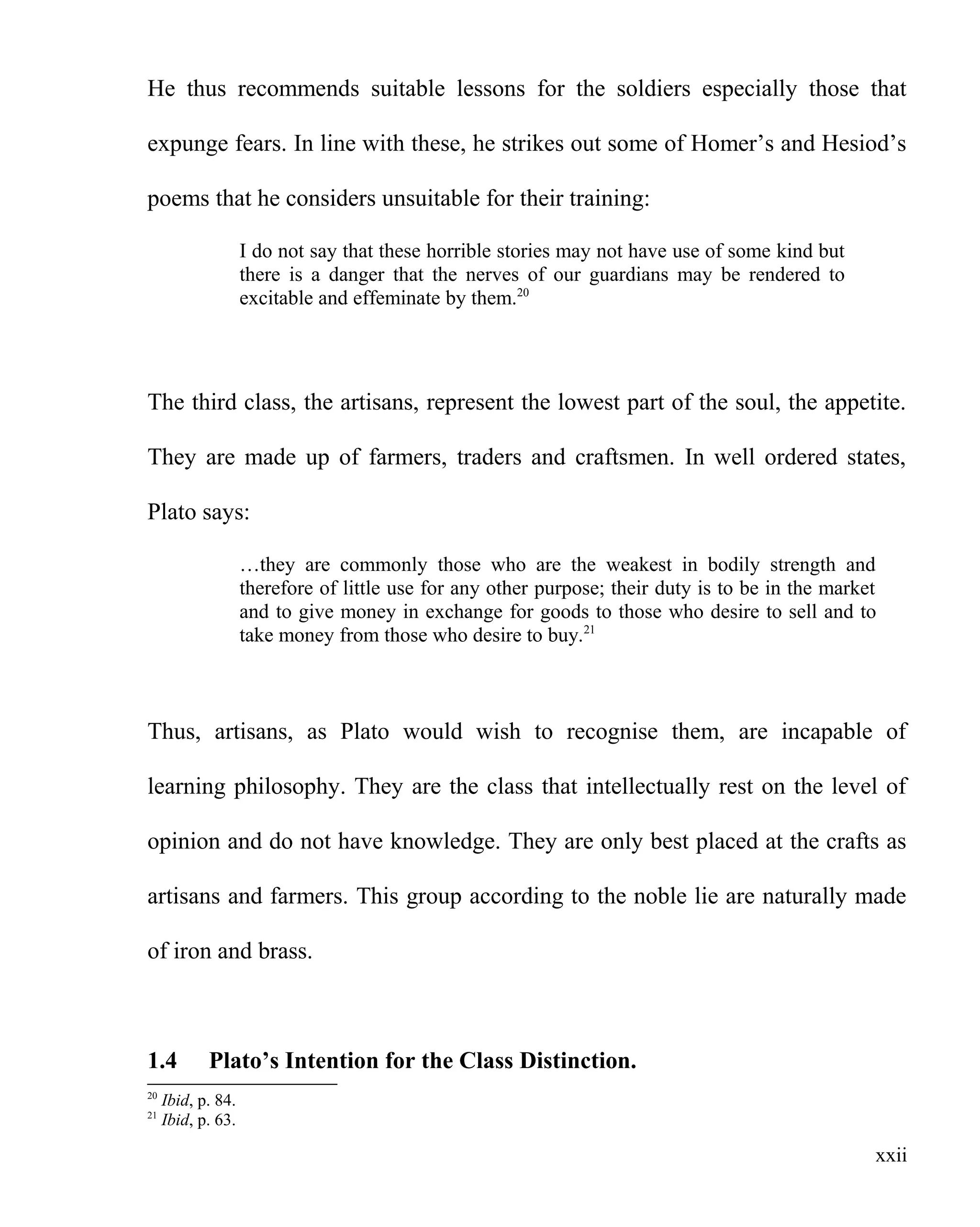 Plato’s class distinction the backdrop of contemporary education | DOC