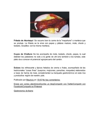 Platos de pichincha | DOCX