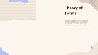 Plato's Ideal State and his theory of forms | PPTX