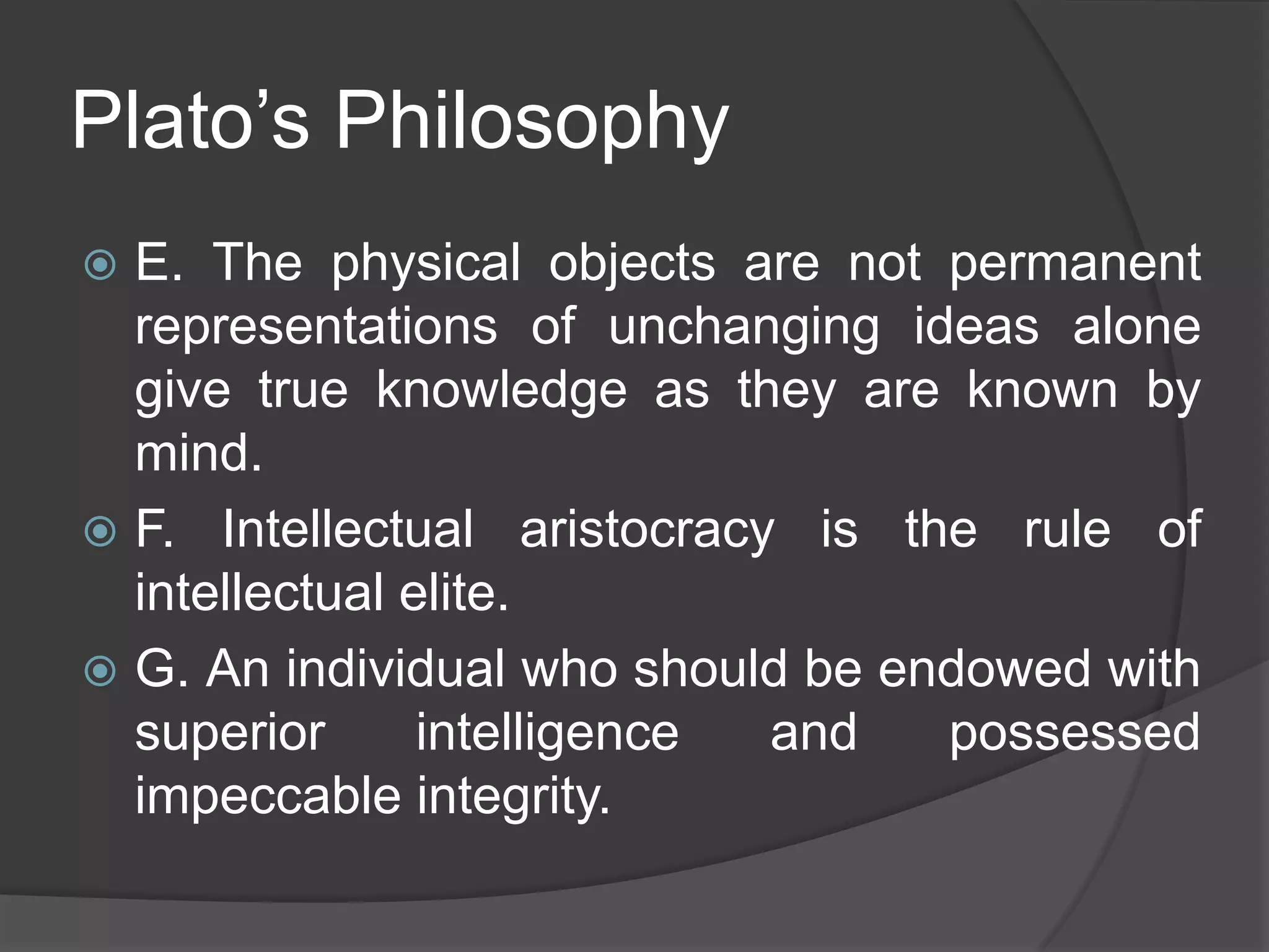 Plato’s philosophy in education | PPTX