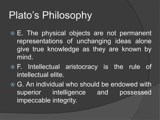 Plato’s philosophy in education | PPTX