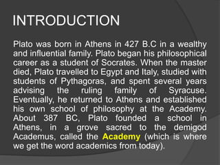 Plato’s philosophy in education | PPTX