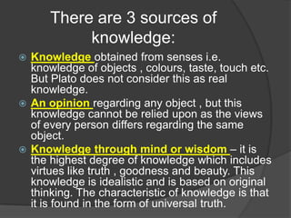 Plato’s philosophy in education | PPTX