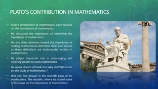Plato's Philosophy of Mathematics | PPTX