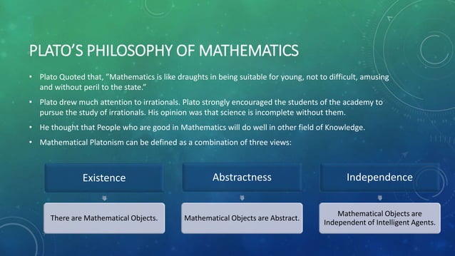 Plato's Philosophy of Mathematics | PPTX