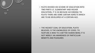 Plato's Philosophy of Education | PPTX