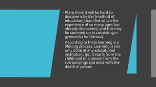 Plato's Philosophy of Education | PPTX