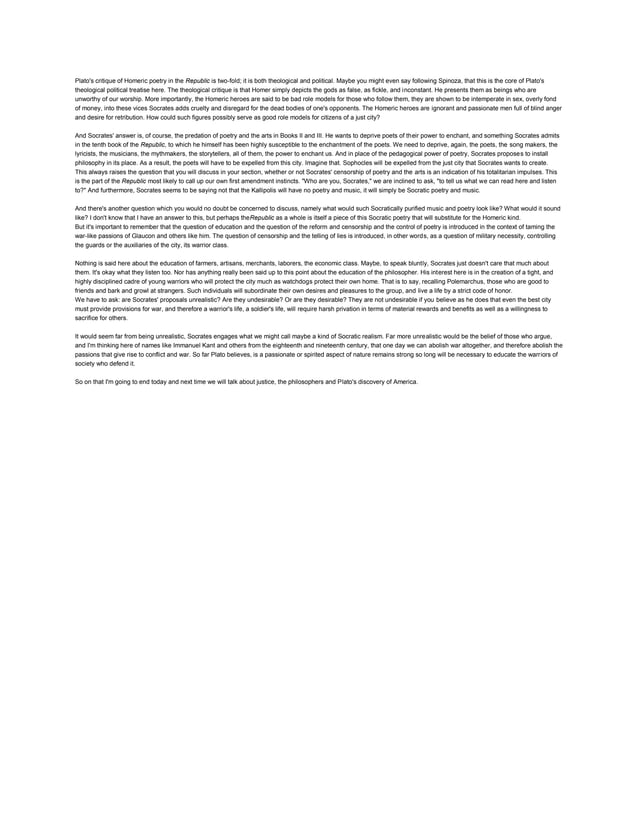 Plato's Republic (part 2) | DOCX | Religion & Spirituality